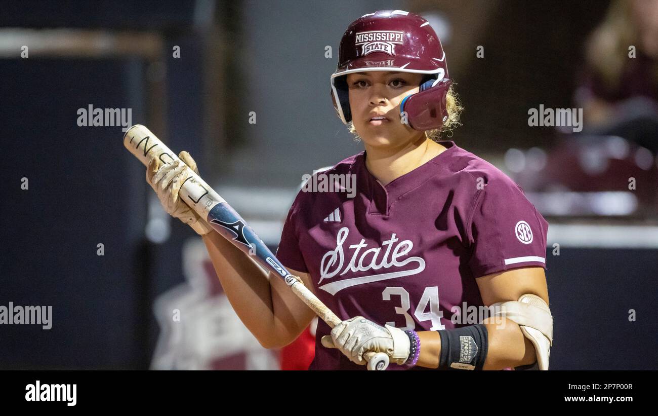 Mississippi State pitcher Matalasi Faapito (34) during an NCAA softball ...