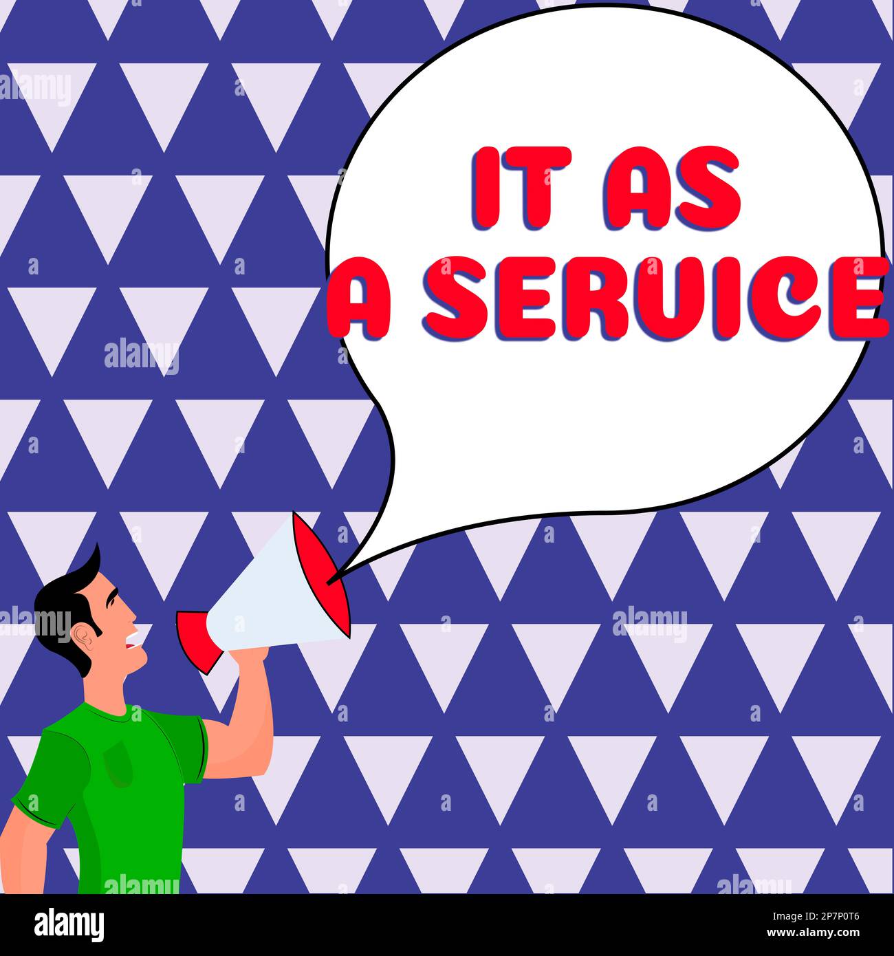 Sign displaying It As A Service. Business showcase information ...