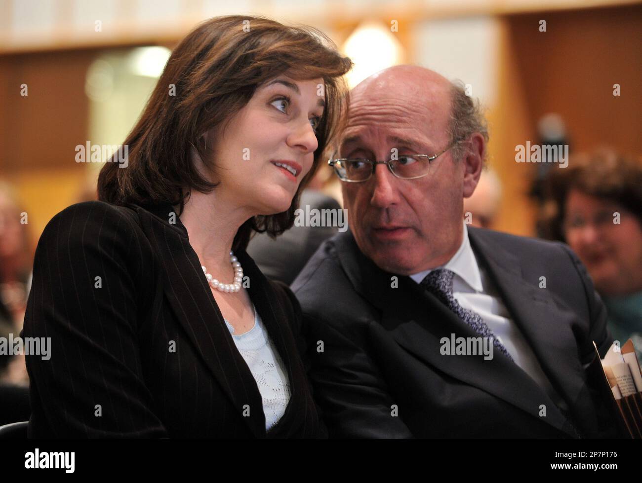 Victoria Reggie Kennedy, left, widow of Sen. Edward Kennedy, talks with ...