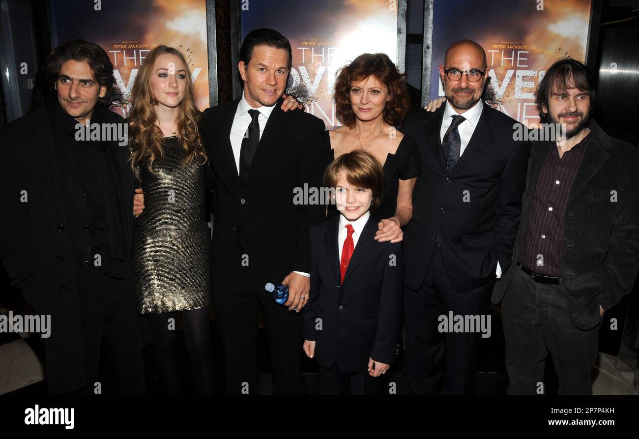 From left, actors Michael Imperioli, Saoirse Ronan, Mark Wahlberg ...