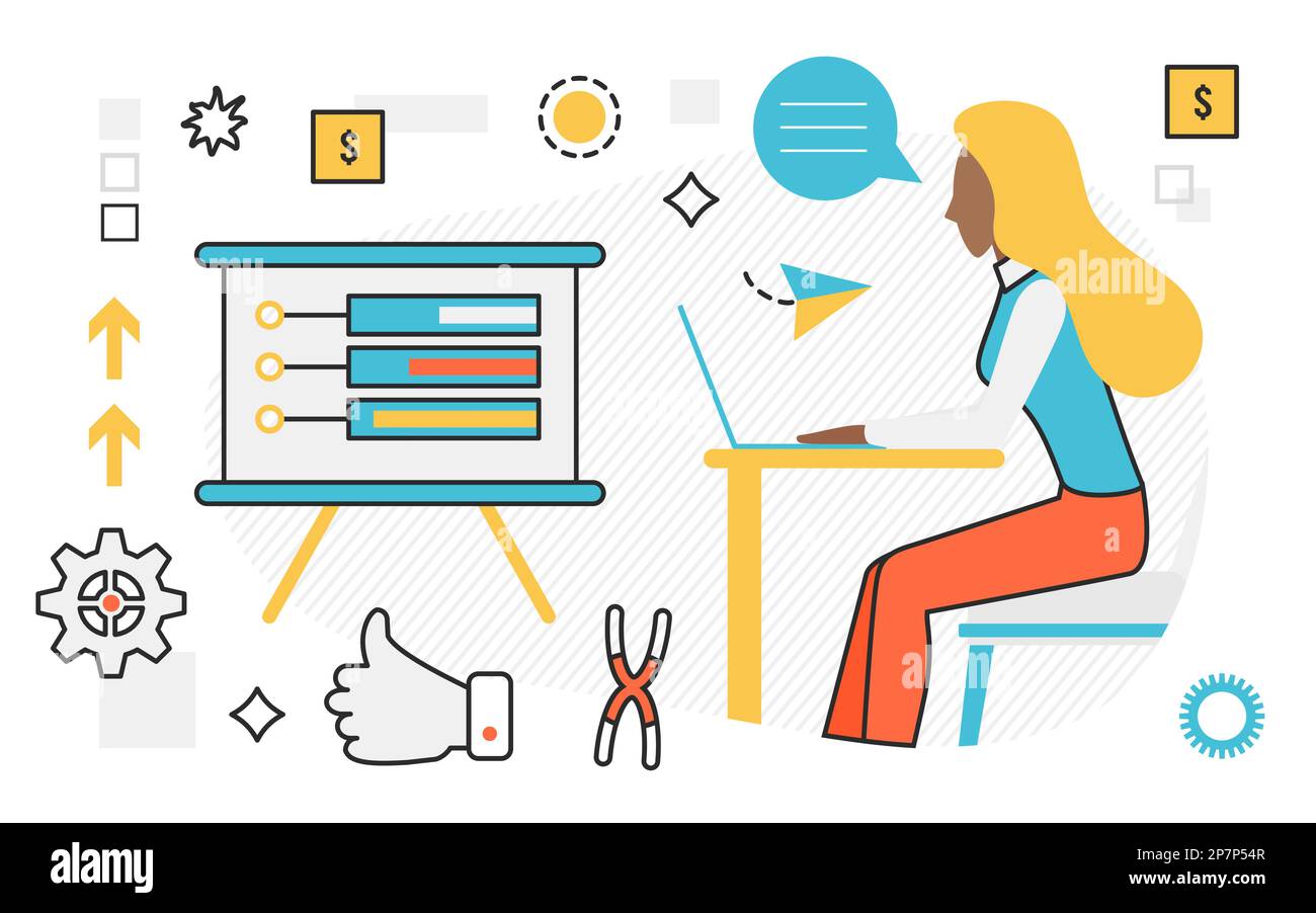 Share business charts. Annual reporting presentation, business results ...