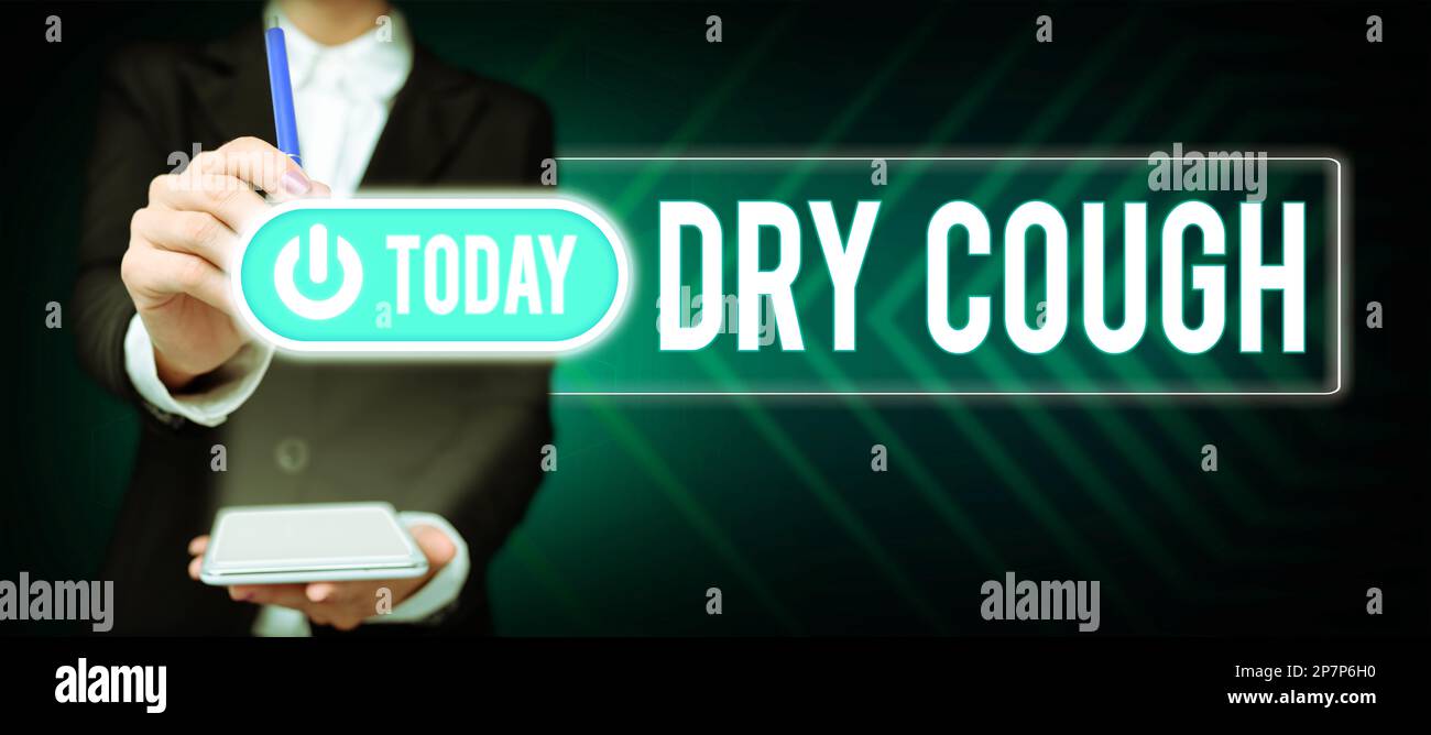 Handwriting text Dry Cough. Business showcase cough that are not ...
