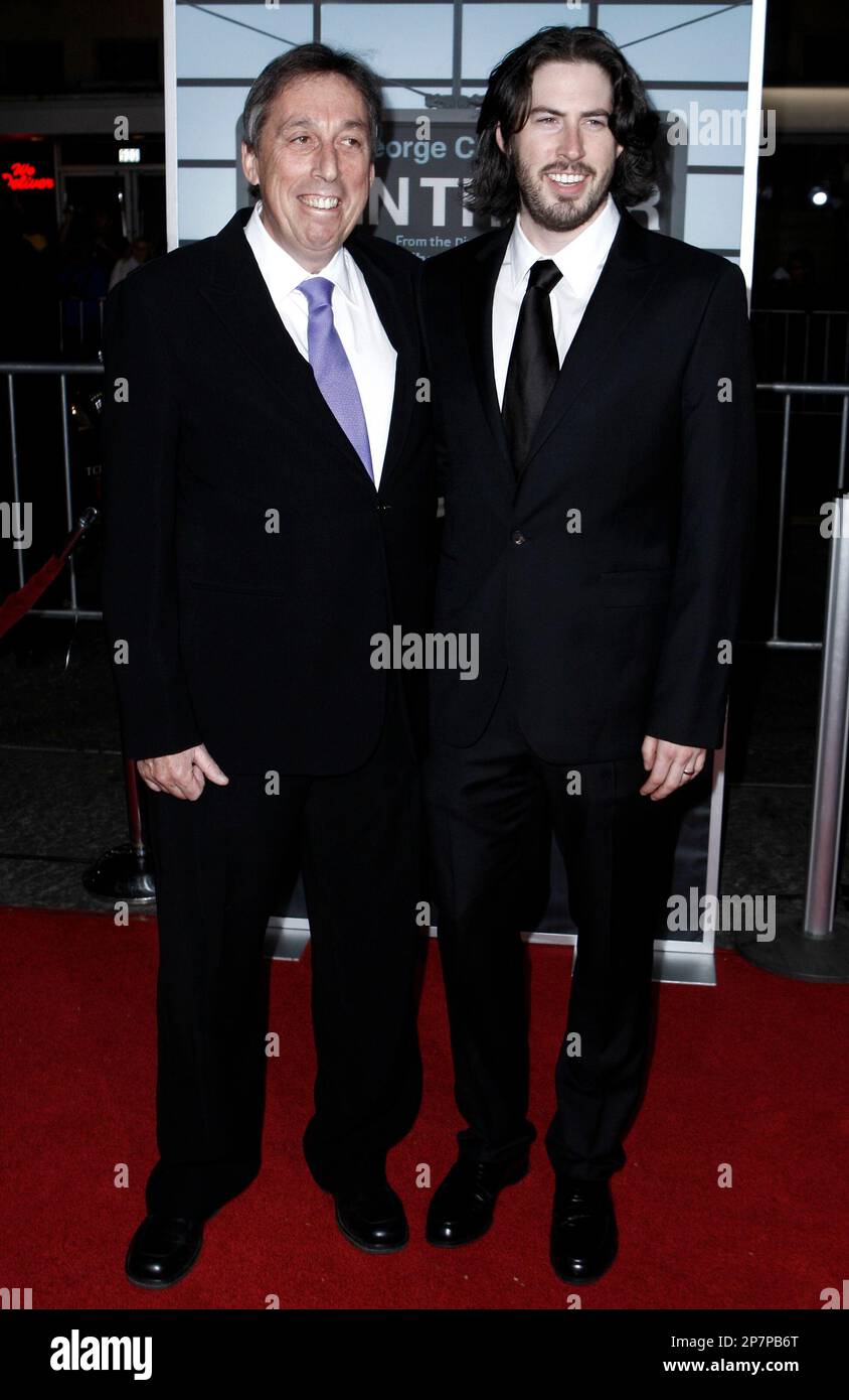Director Jason Reitman, right, and his father, Ivan Reitman pose ...
