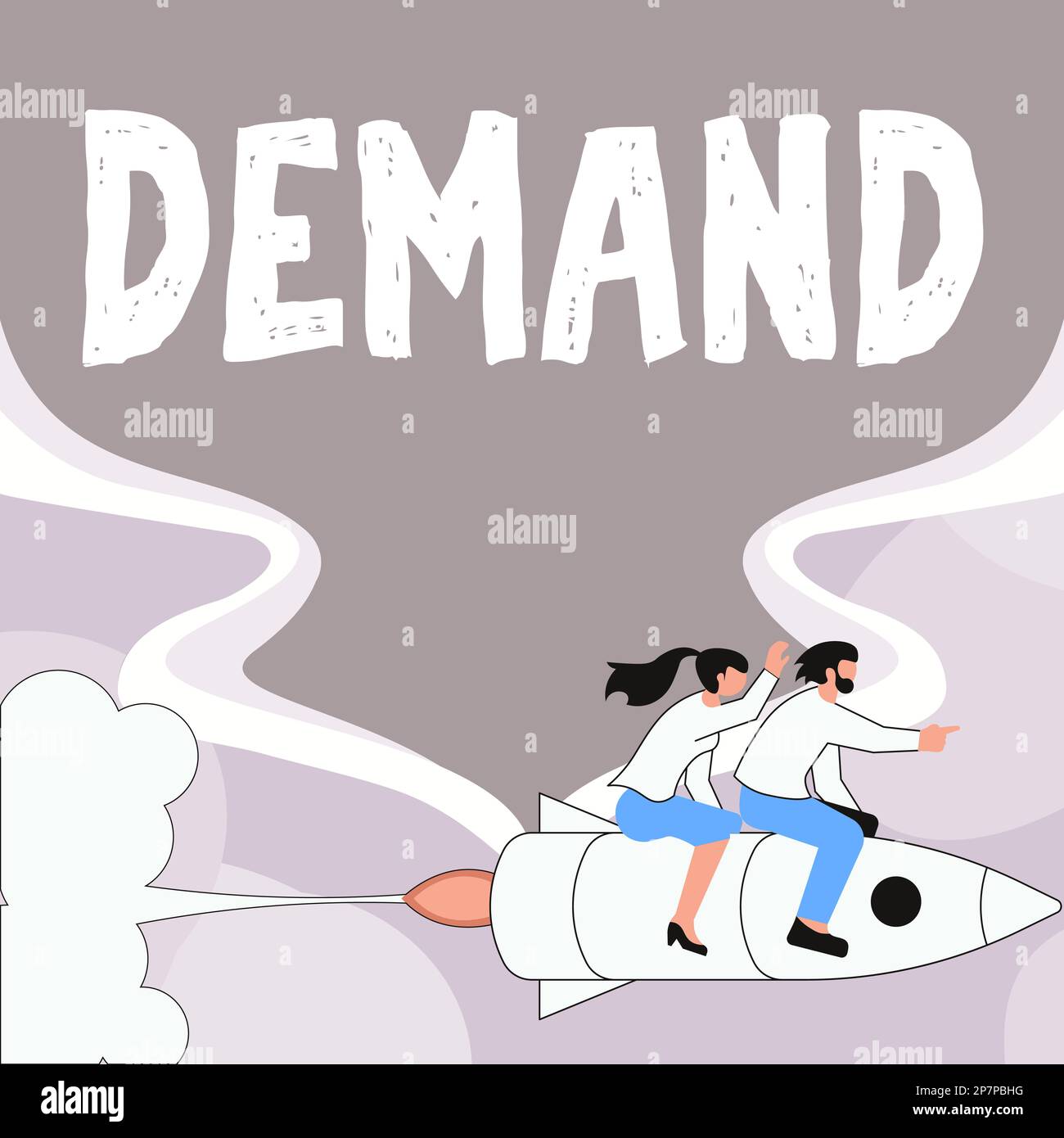 Conceptual caption Demand. Business idea insistent and peremptory request made as of right ask ...