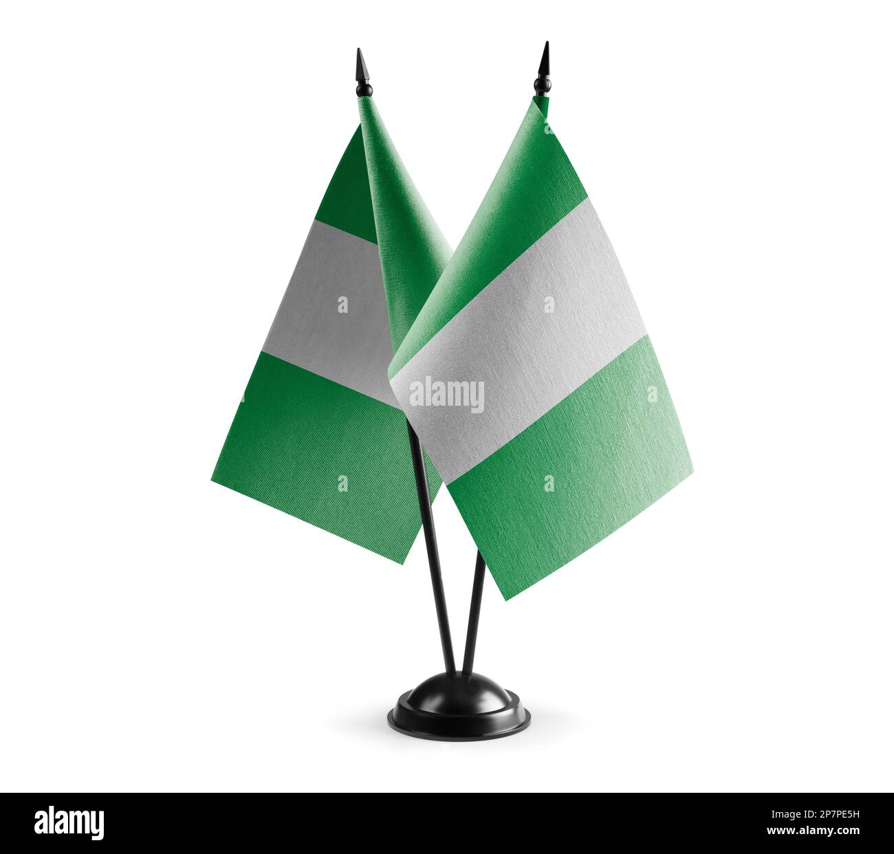 Small national flags of the Nigeria on a white background Stock Photo ...
