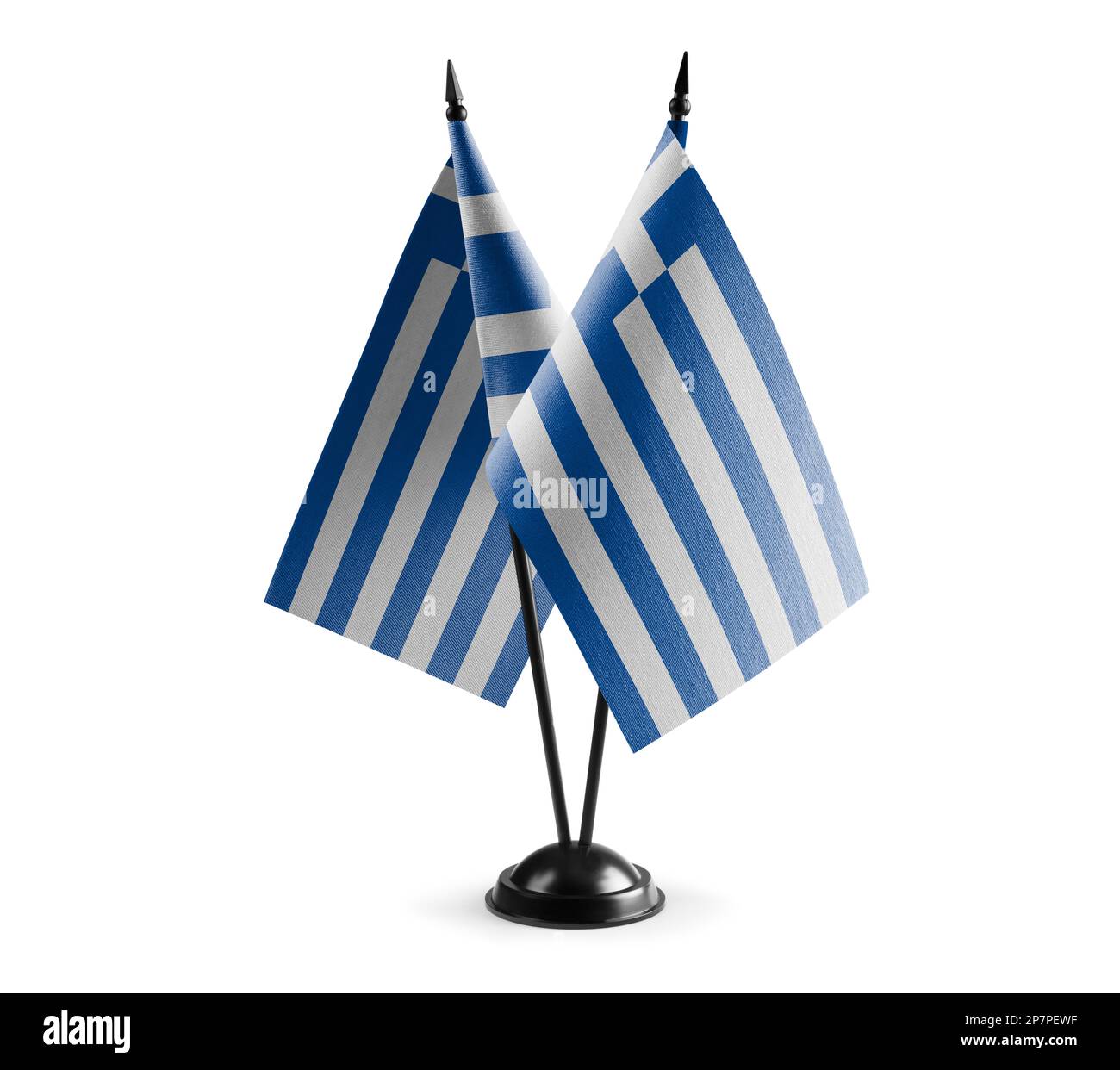 Small national flags of the Greece on a white background Stock Photo ...