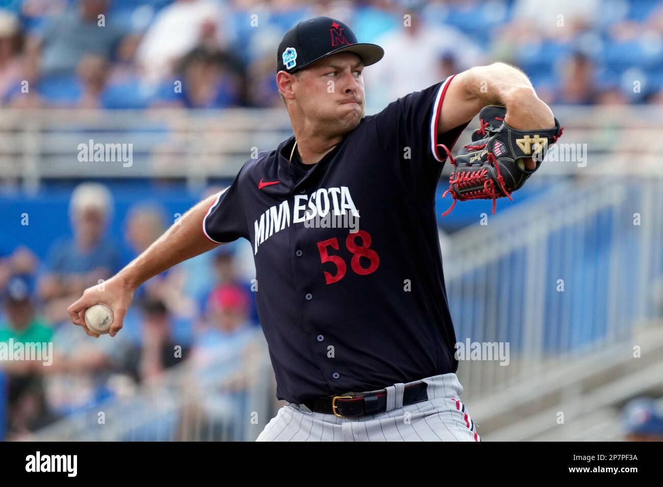 Minnesota Twins' Trevor Megill pitches to the Toronto Blue Jays during ...