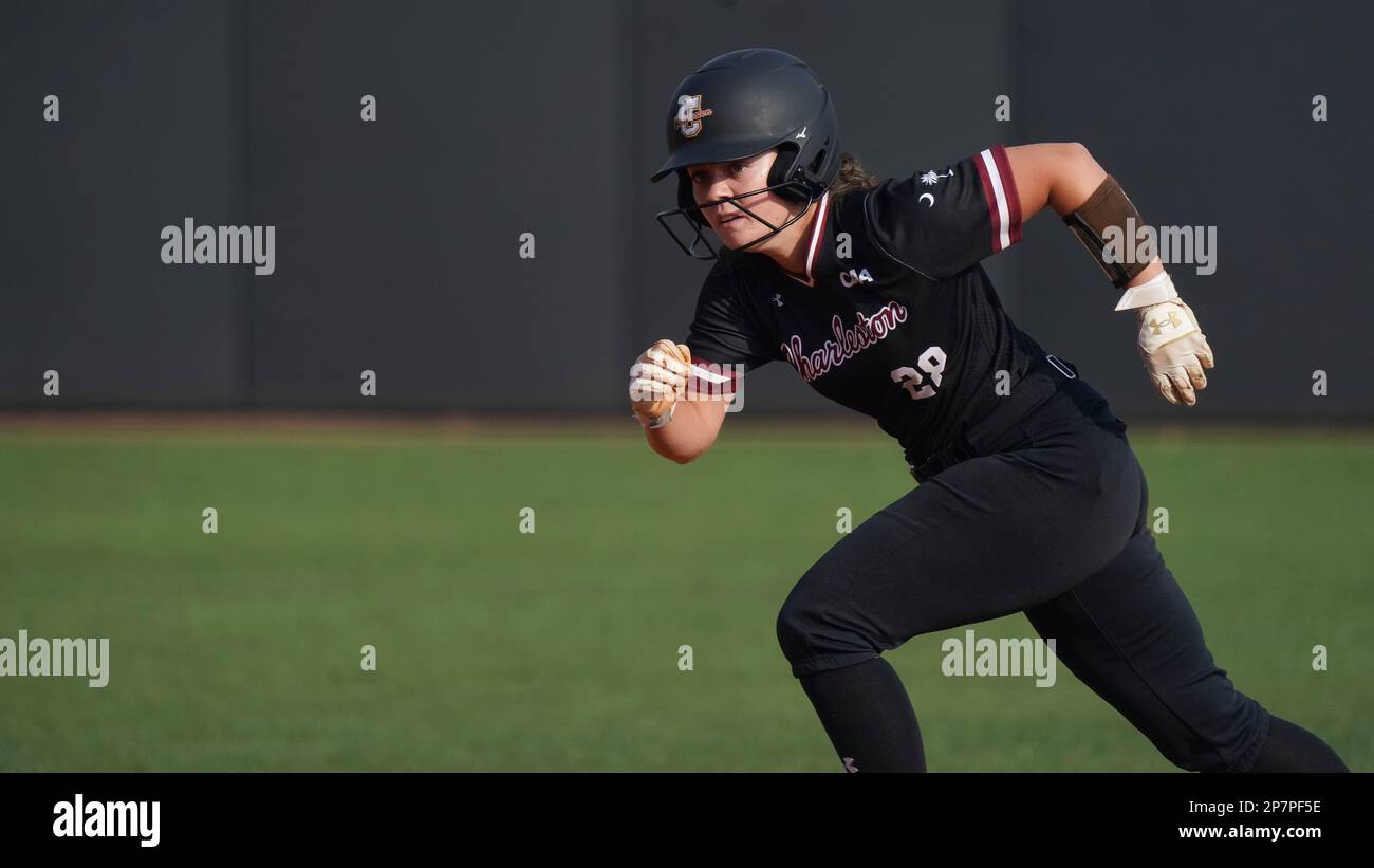 College of Charleston infielder Karlee Hughes runs to second during an ...