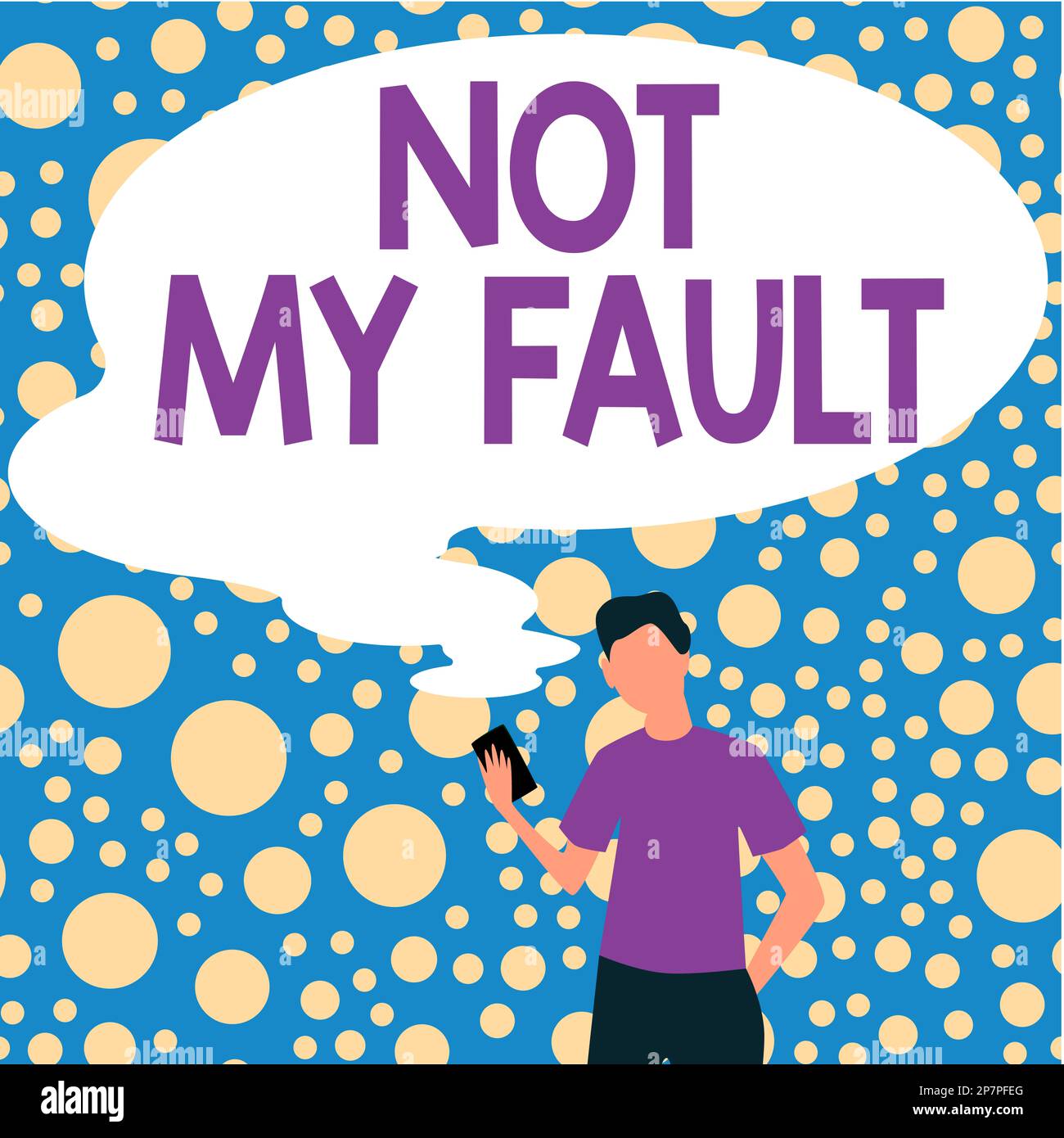 Handwriting text Not My Fault. Word Written on To make excuses to avoid ...