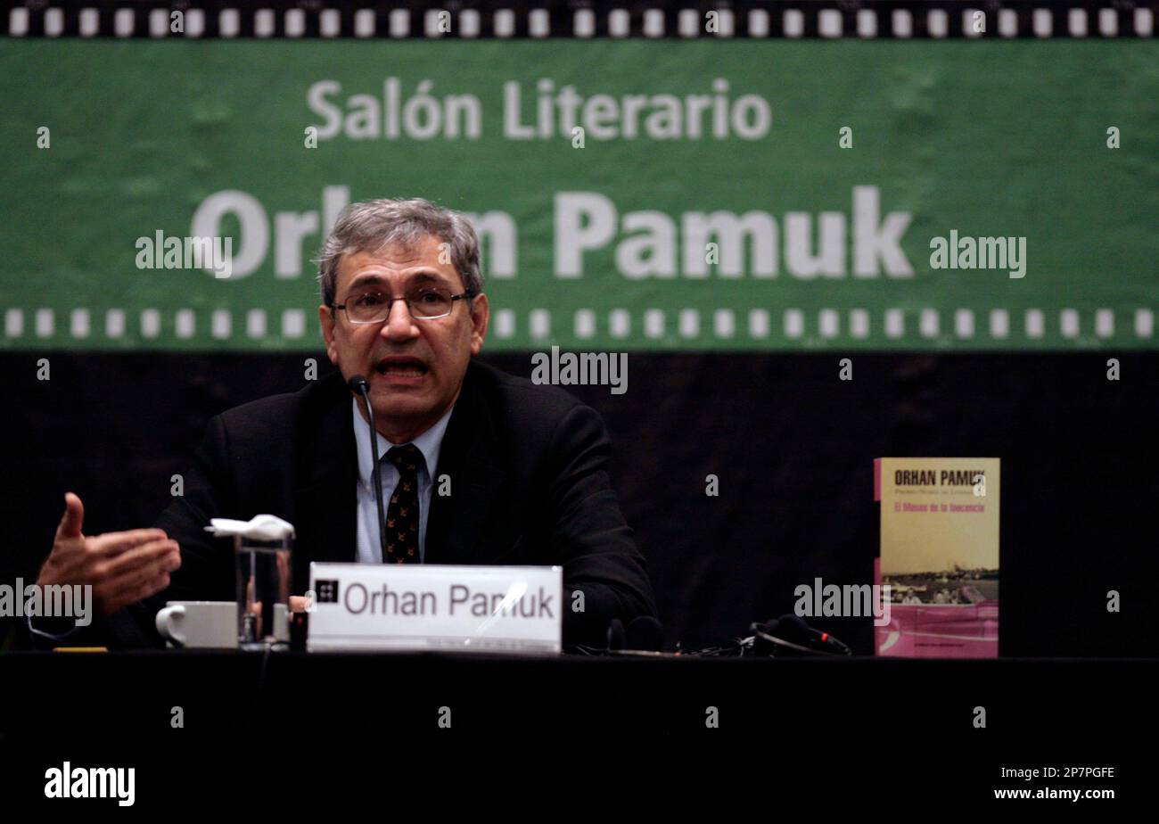 Orhan Pamuk, winner of the 2006 Nobel Prize in Literature, speaks ...