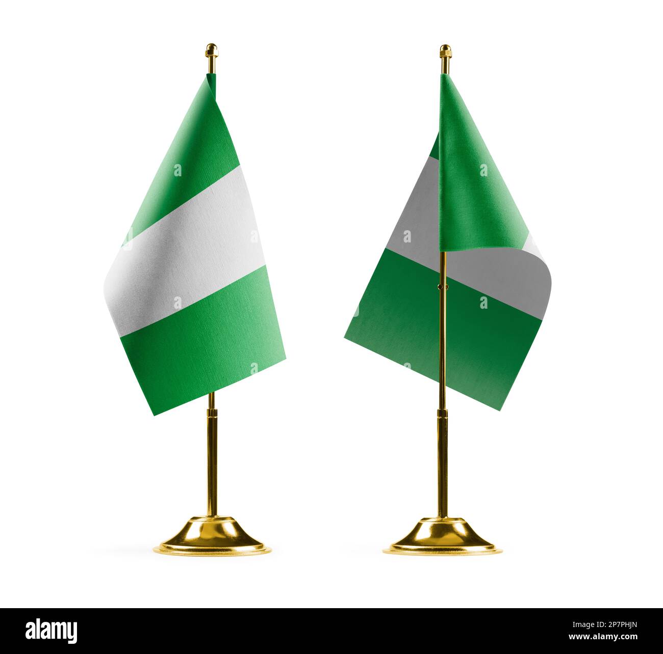 Small national flags of the Nigeria on a white background Stock Photo ...