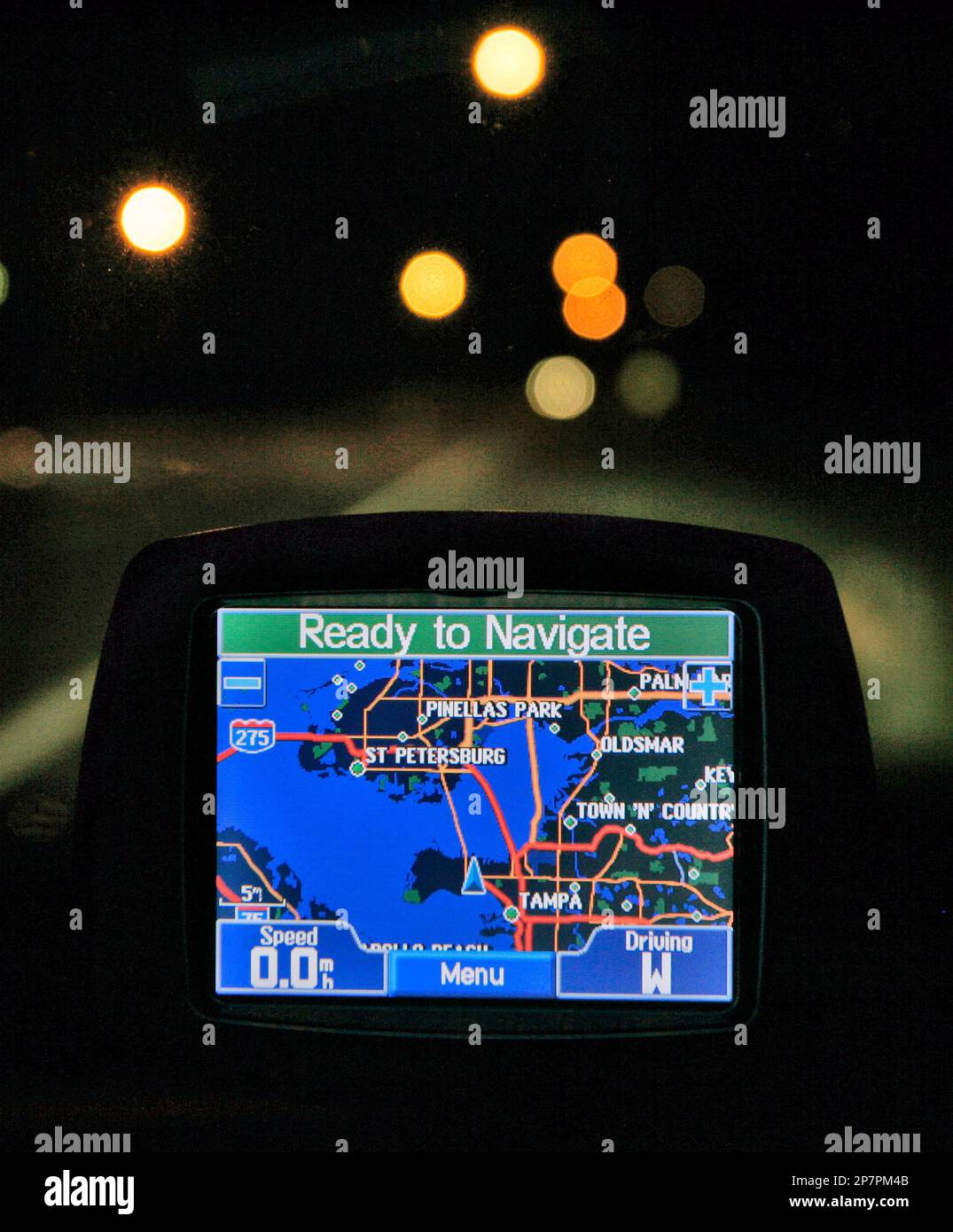 FILE - In this Aug. 27, 2008 file photo, a Garmin GPS unit is shown ...