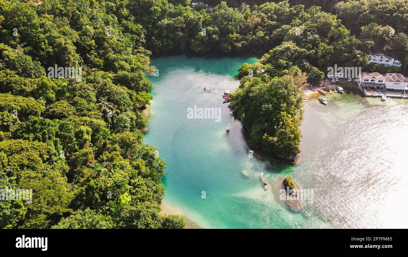 The gorgeous water and foliage surrounding Blue Lagoon in Port Antonio ...