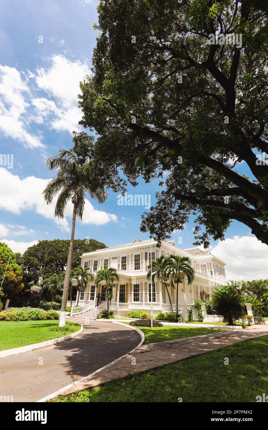 The historic Devon House heritage site in Kingston, Jamaica is ...