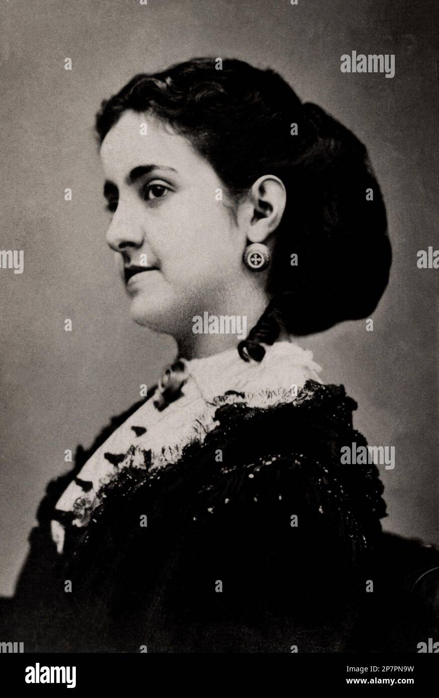 1875 c, Paris , France : The celebrated italian singer soprano ADELINA ...