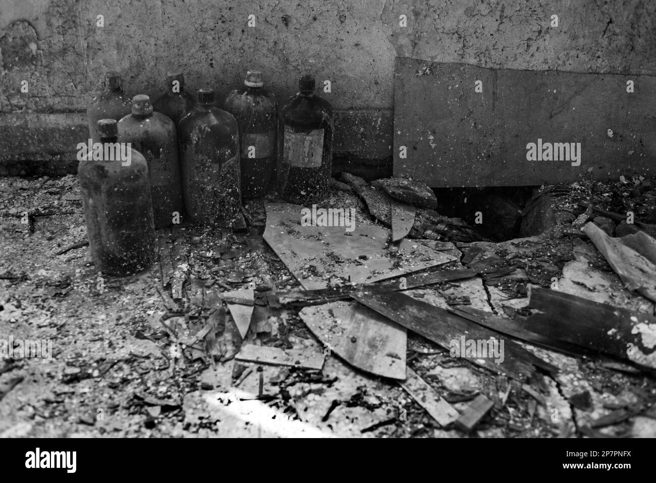 In this Nov. 21, 2009 photo, old bottles are seen at the Union Carbide ...