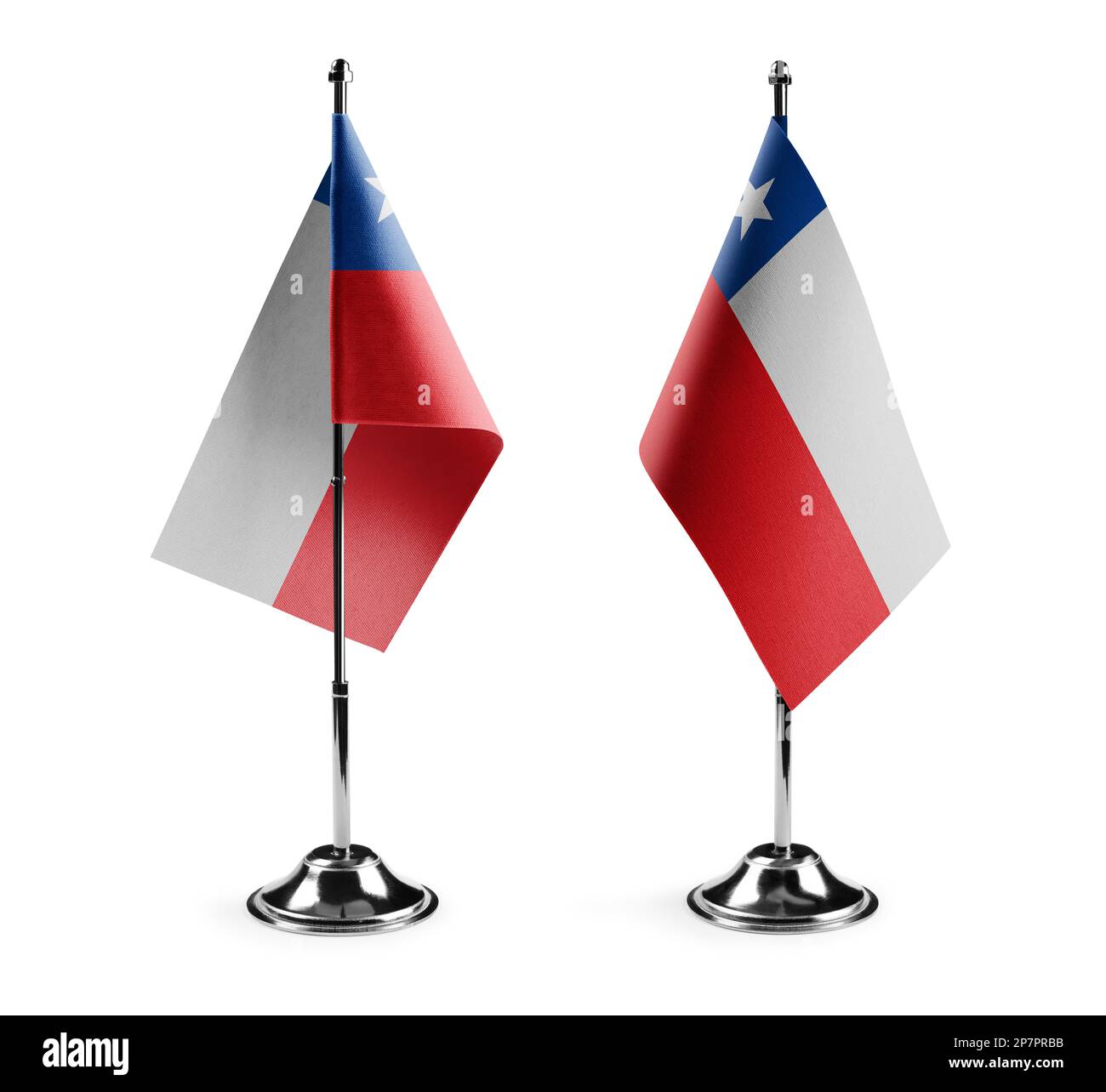 Small national flags of the Chile on a white background Stock Photo - Alamy