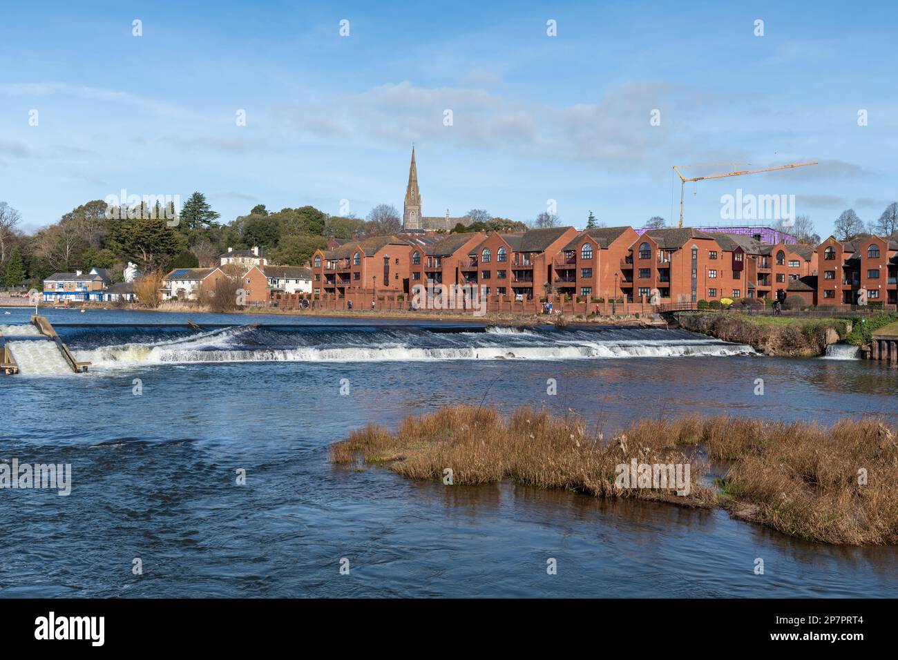 Trews weir in the river Exe in Exeter Stock Photo - Alamy