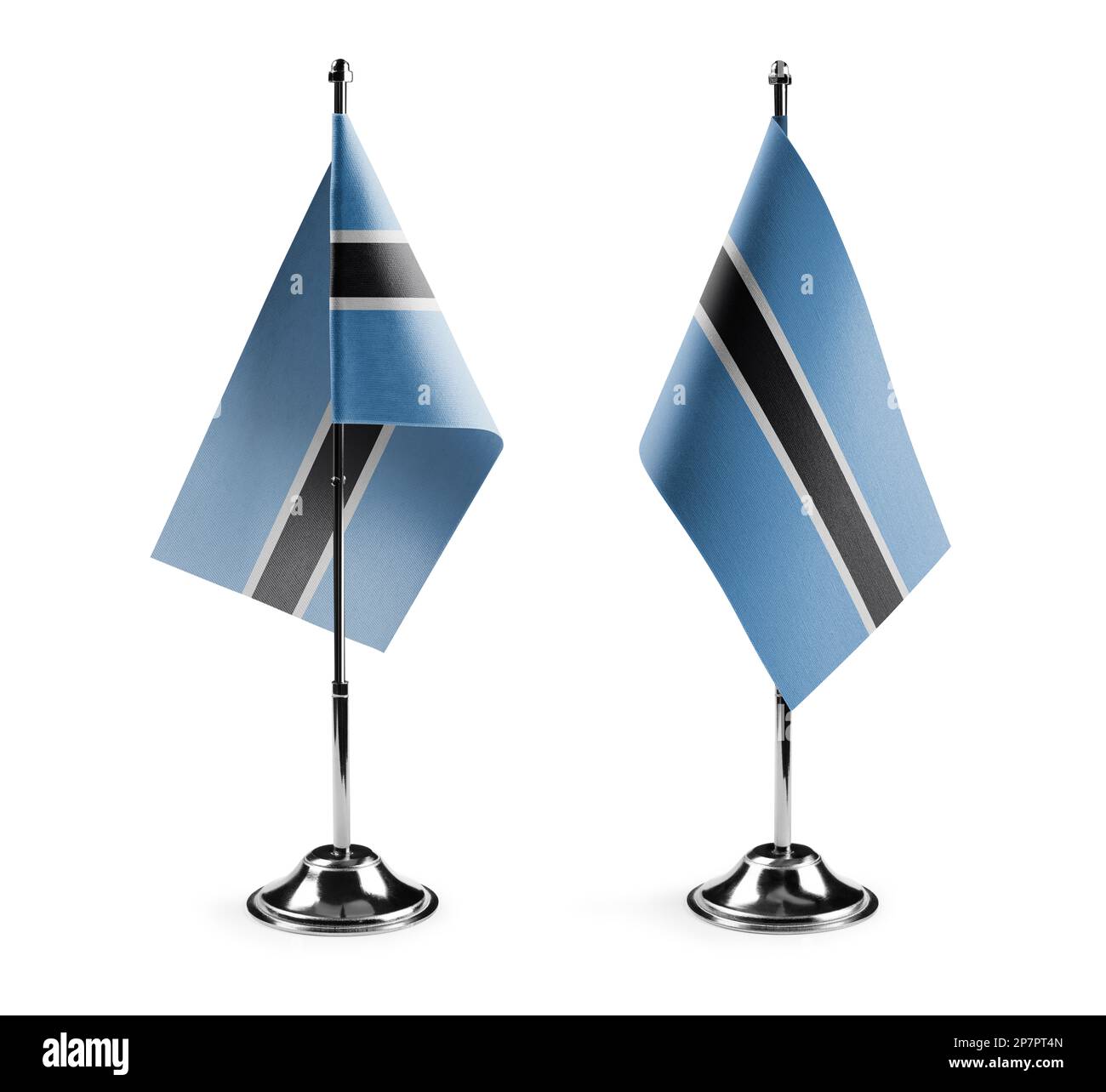 Small national flags of the Botswana on a white background Stock Photo ...