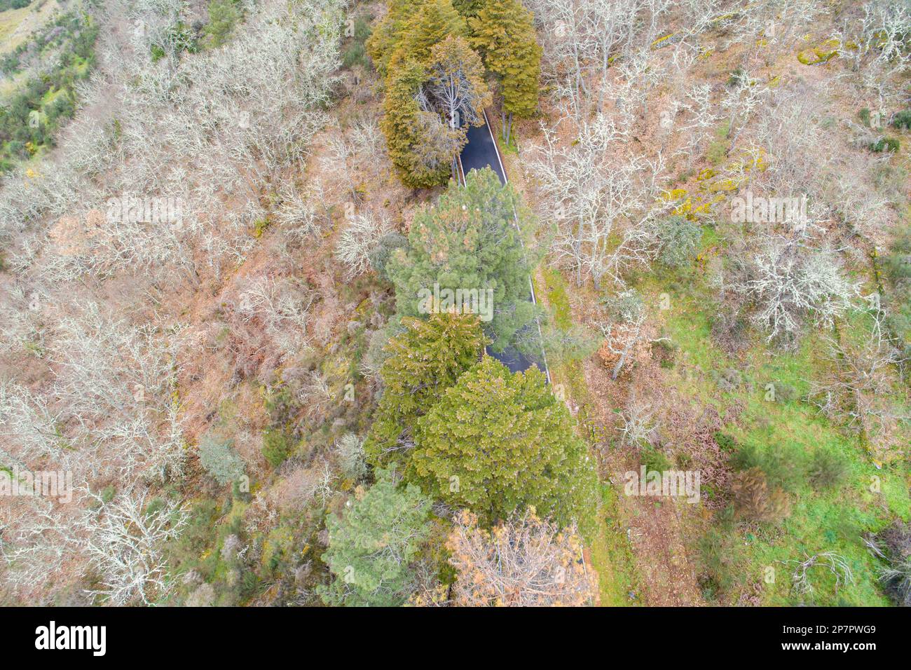 Drone flight over rural road hi-res stock photography and images - Alamy