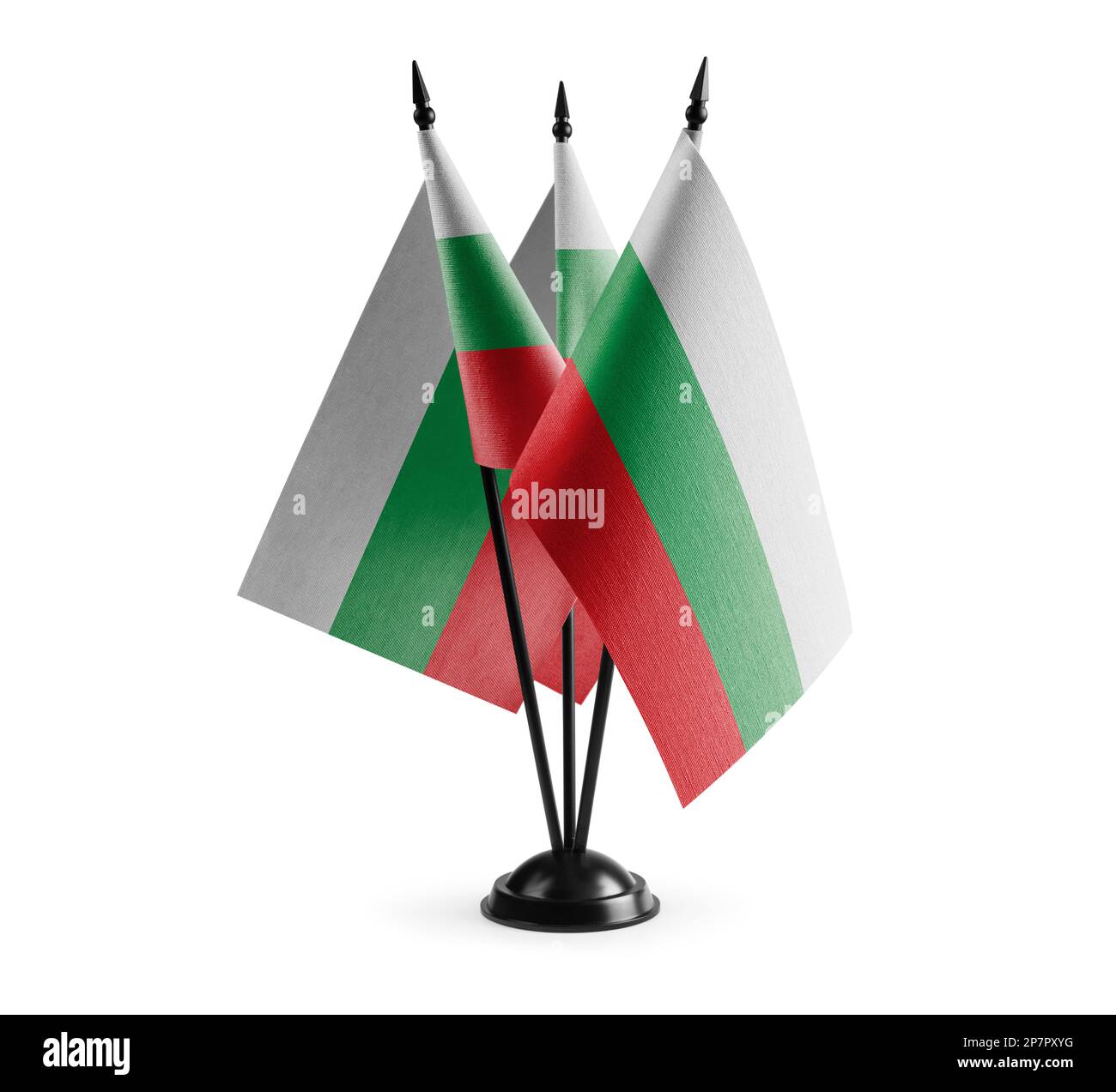 Small national flags of the Bulgaria on a white background Stock Photo ...