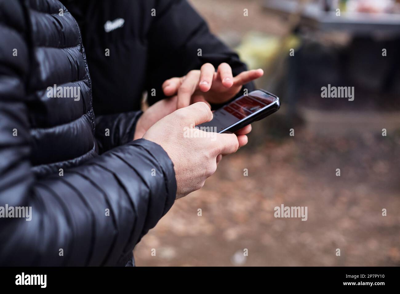 Male hands using modern hi-res stock photography and images - Alamy