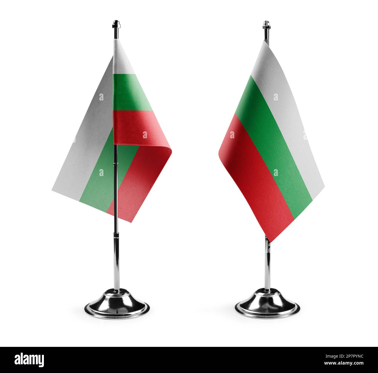 Small national flags of the Bulgaria on a white background Stock Photo ...
