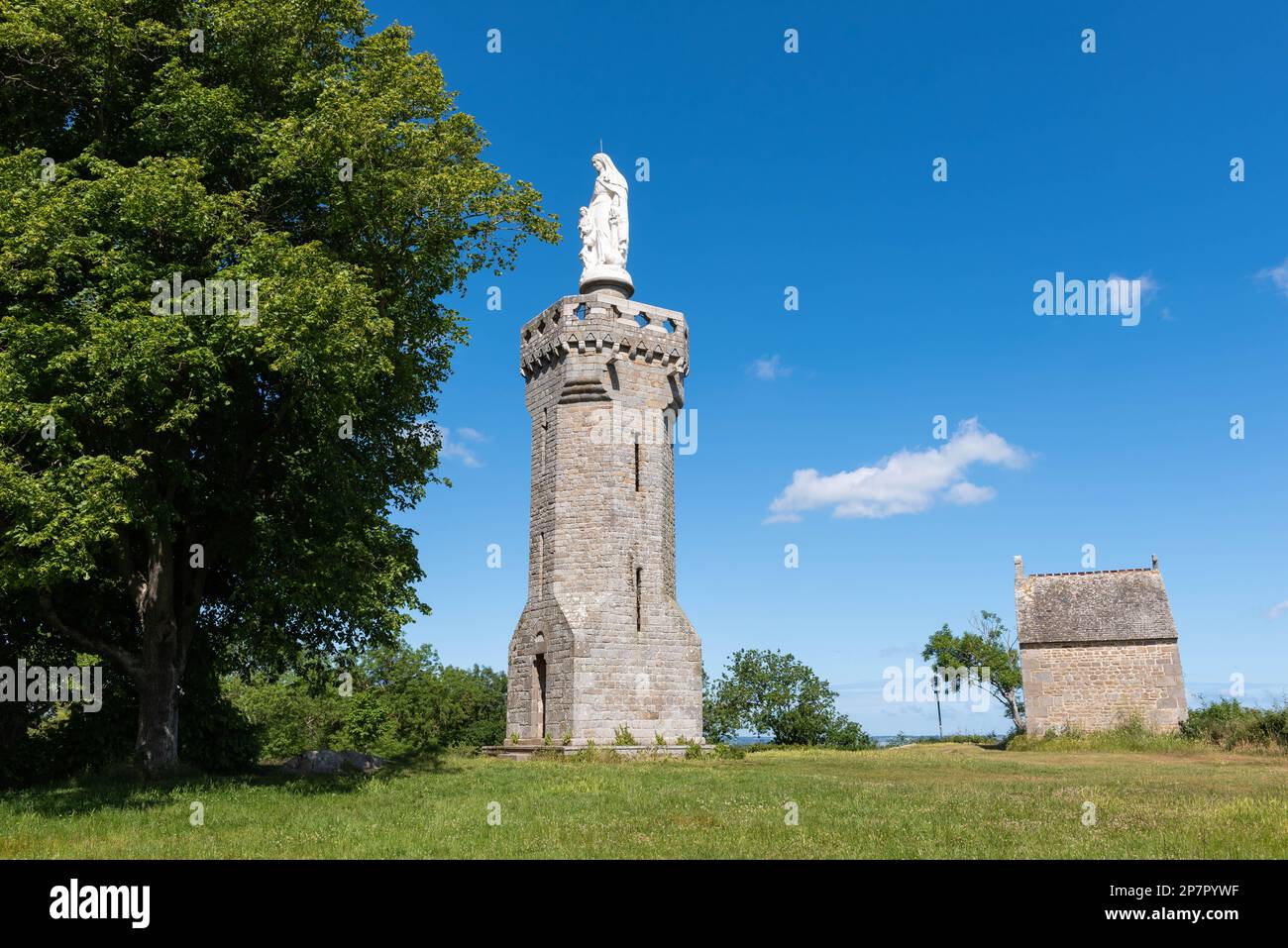 The Notre-Dame de l’Esperance chapel (19e century) and tower on the ...