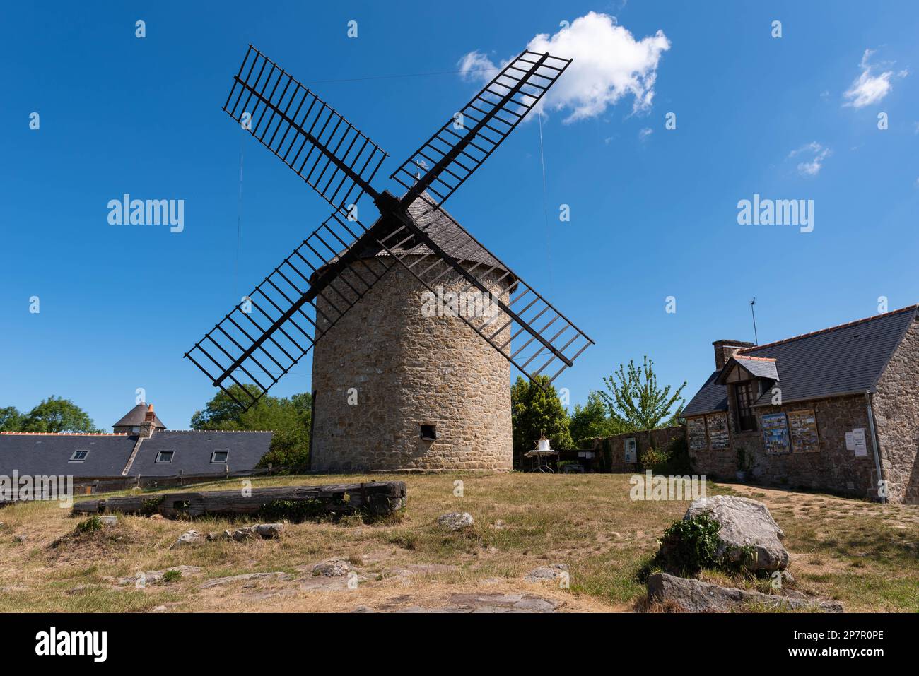 Mont-Dol, Ille et Vilaine, Bretagne, France - 31 may 2022 : Windmill of ...