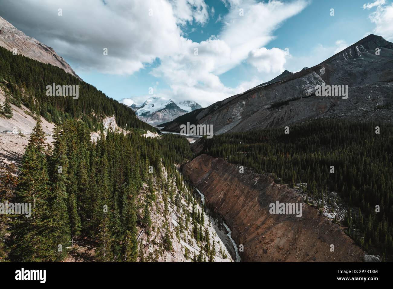View from the Columbia Icefield Skywalk in Jasper National Park ...