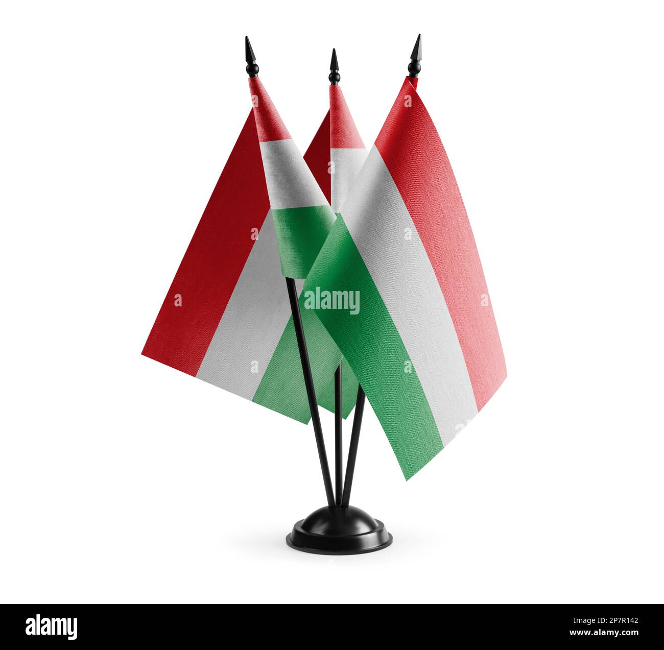 Small national flags of the Hungary on a white background Stock Photo ...