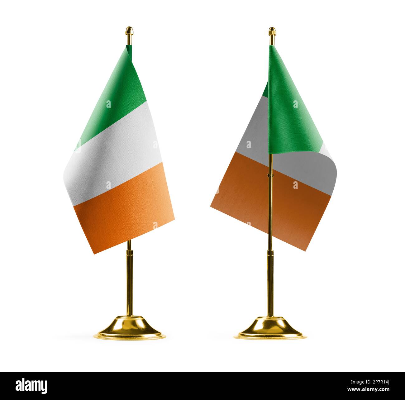 Small national flags of the Ireland on a white background Stock Photo ...