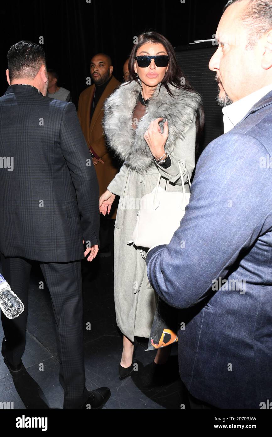 Holly Sonders attends the Gervonta Davis vs. Ryan Garcia boxing match ...