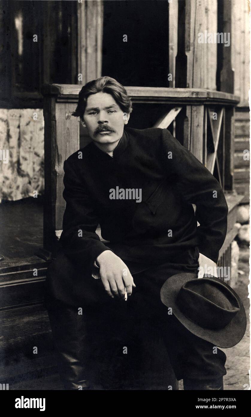 1900 c, RUSSIA : The russian poet and writer MAKSIM GORKIJ ( 1868 ...