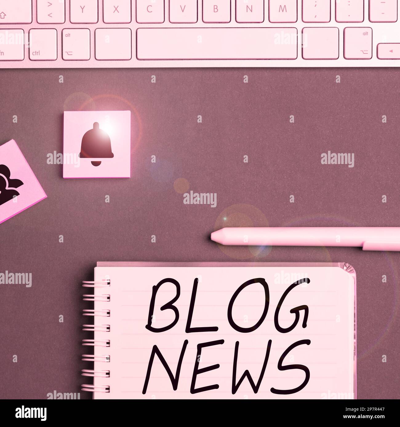 Handwriting text Blog News. Business approach regularly updated website ...