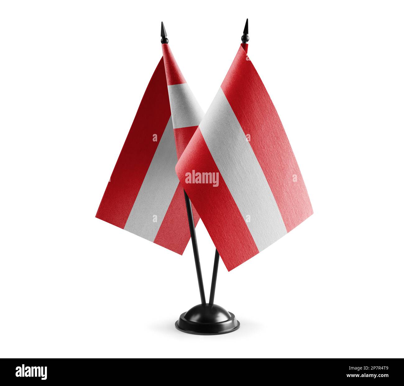 Small national flags of the Austria on a white background Stock Photo ...