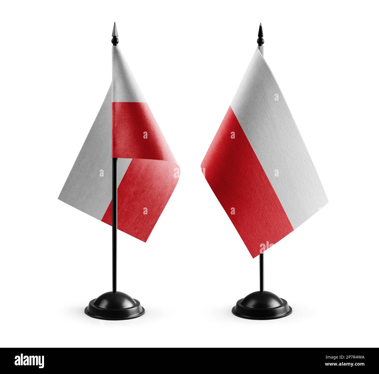 Small national flags of the Poland on a white background Stock Photo ...