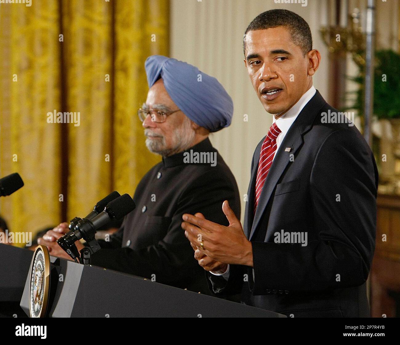 President Barack Obama answers a question during a press conference ...