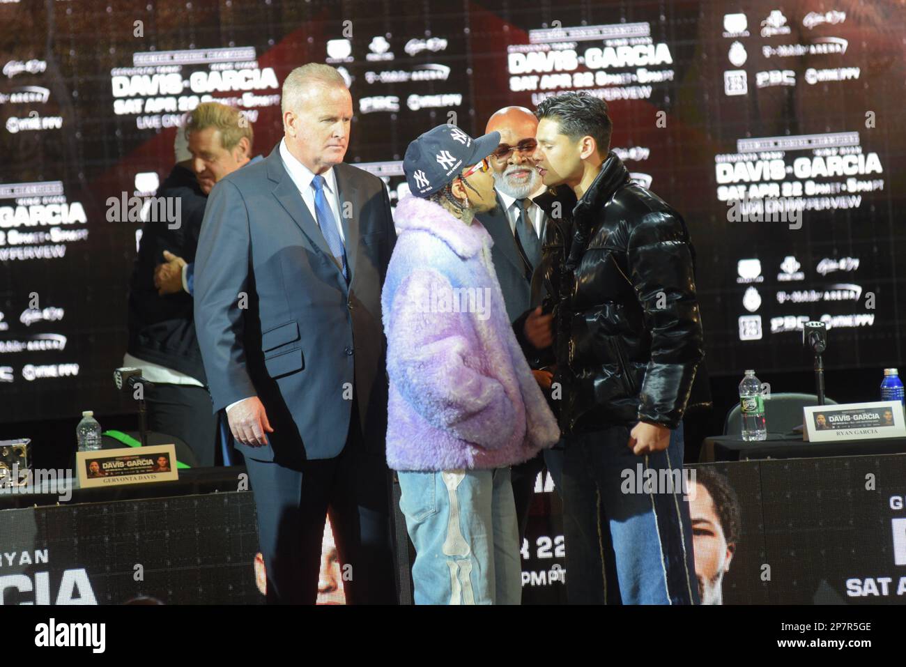 New York, USA. 08th Mar, 2023. Gervonta Davis and Ryan Garcia attend ...