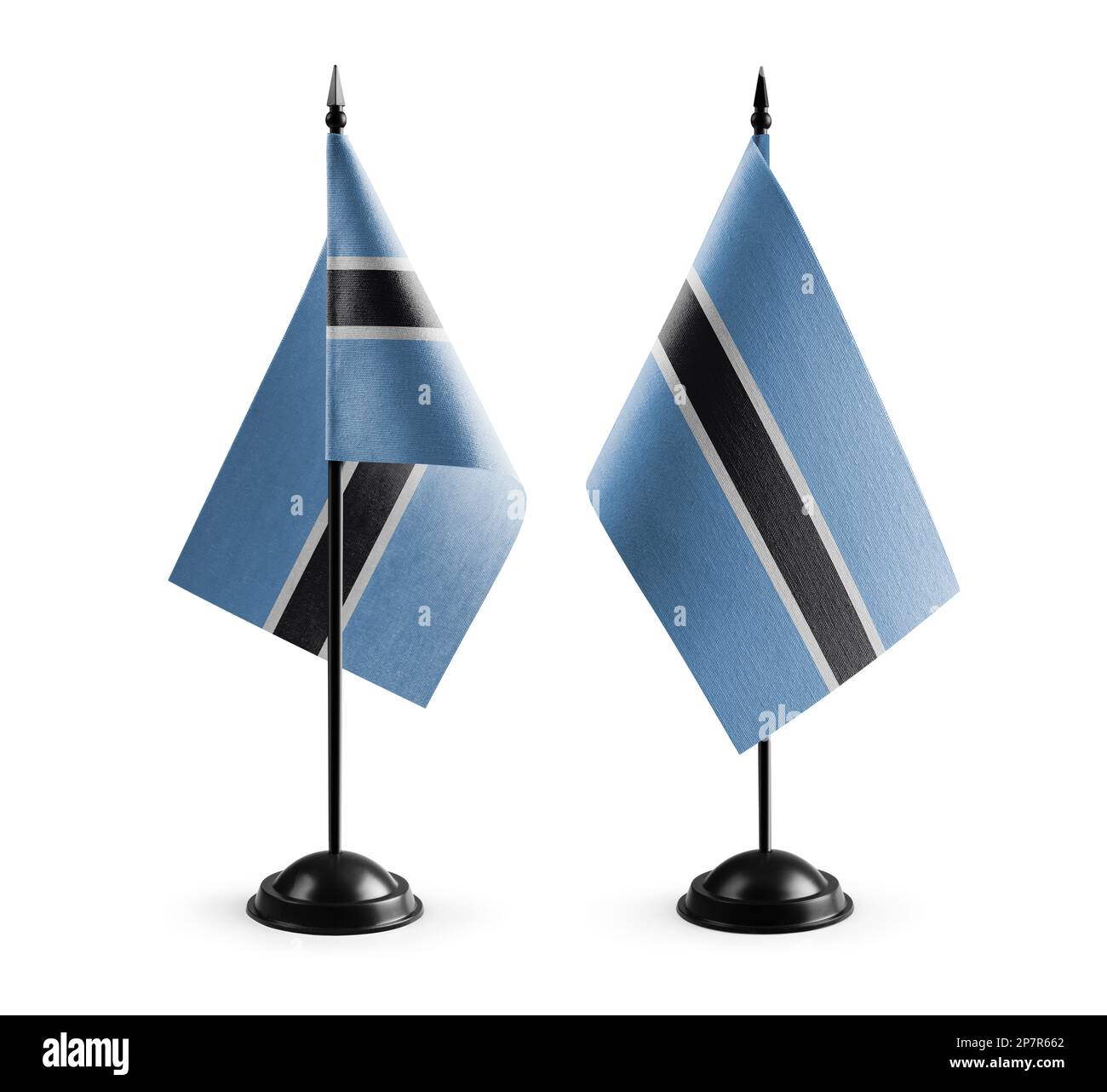 Small national flags of the Botswana on a white background Stock Photo ...