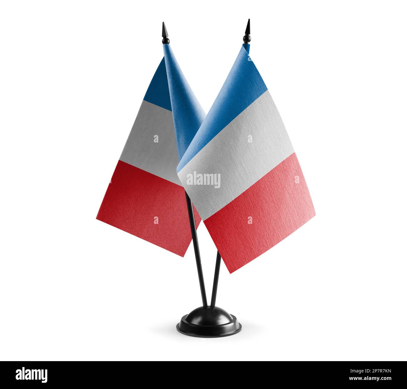 Small national flags of the France on a white background Stock Photo ...