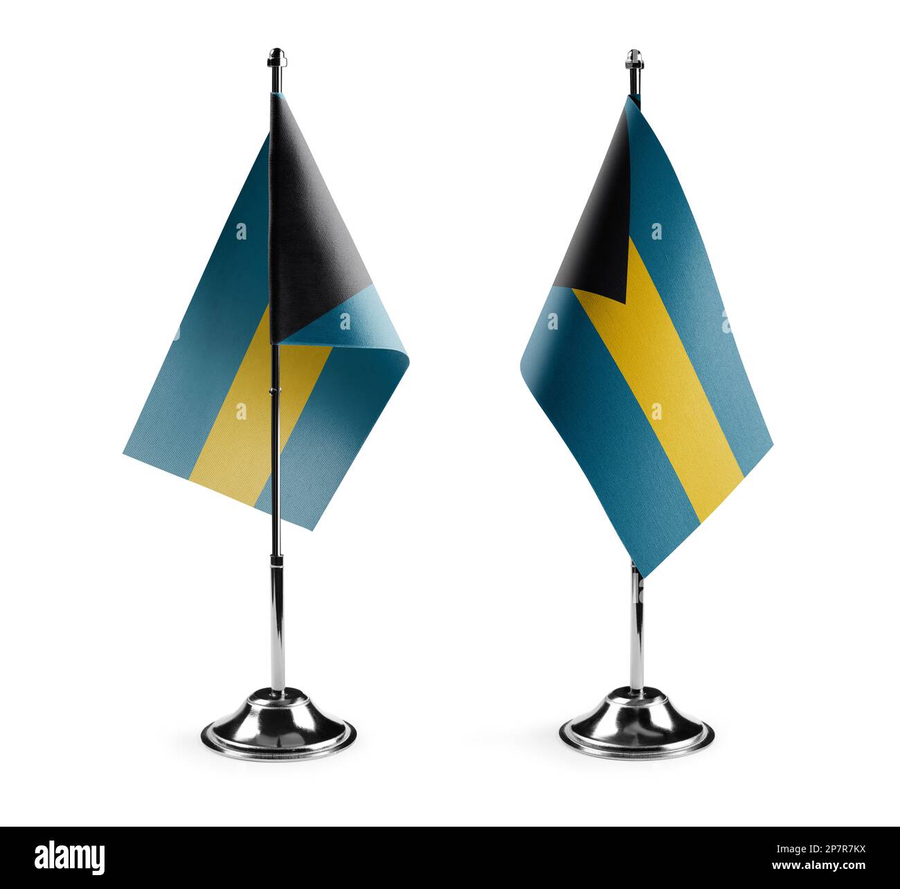 Small national flags of the Bahamas on a white background Stock Photo ...