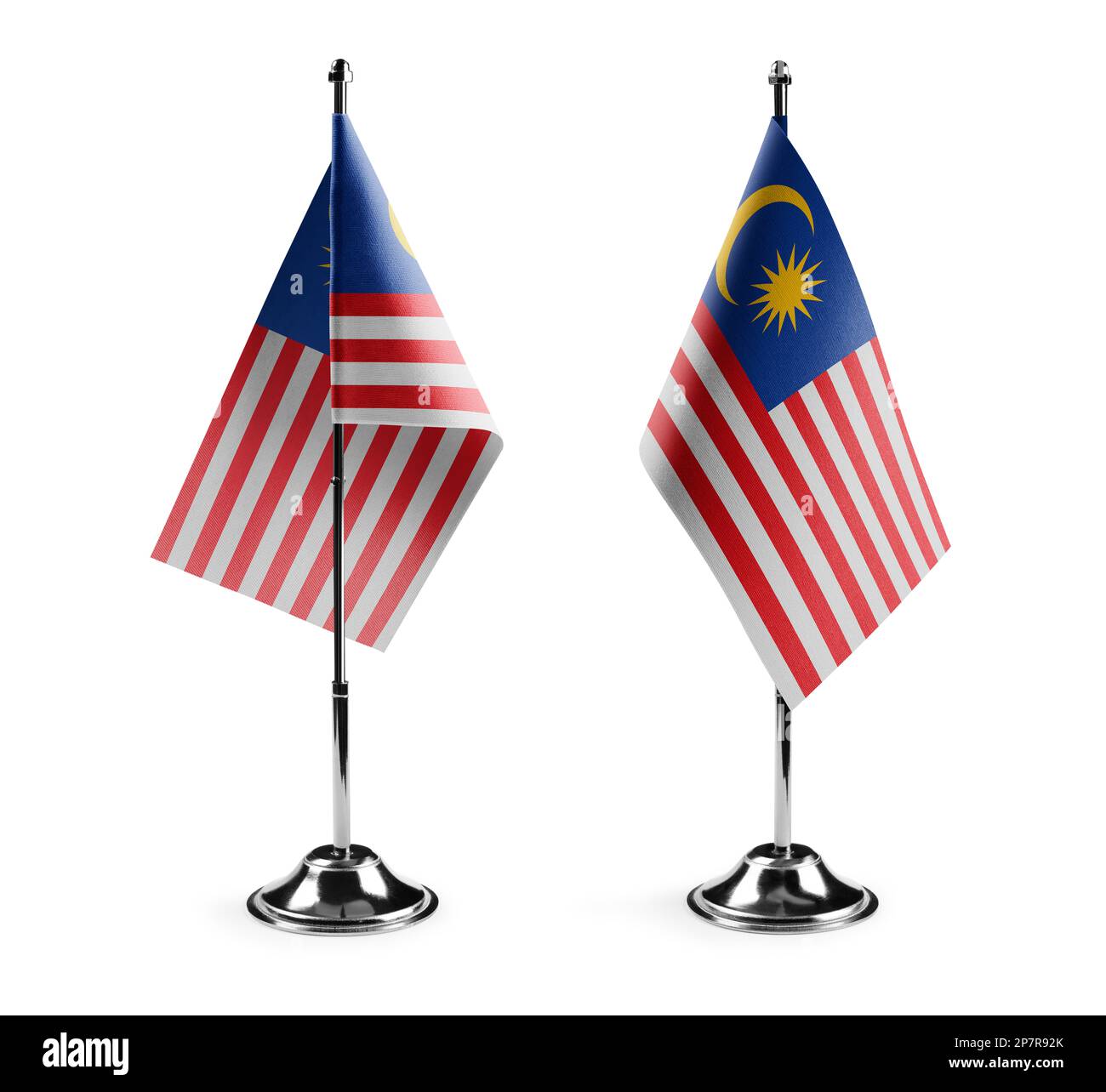 Small national flags of the Malaysia on a white background Stock Photo ...