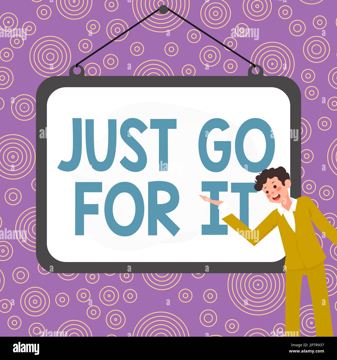 Text caption presenting Just Go For It. Business idea Motivation for ...
