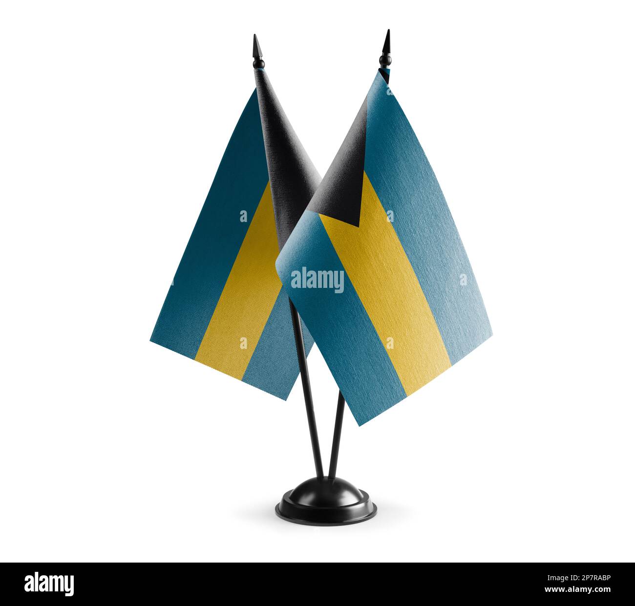 Small national flags of the Bahamas on a white background Stock Photo ...