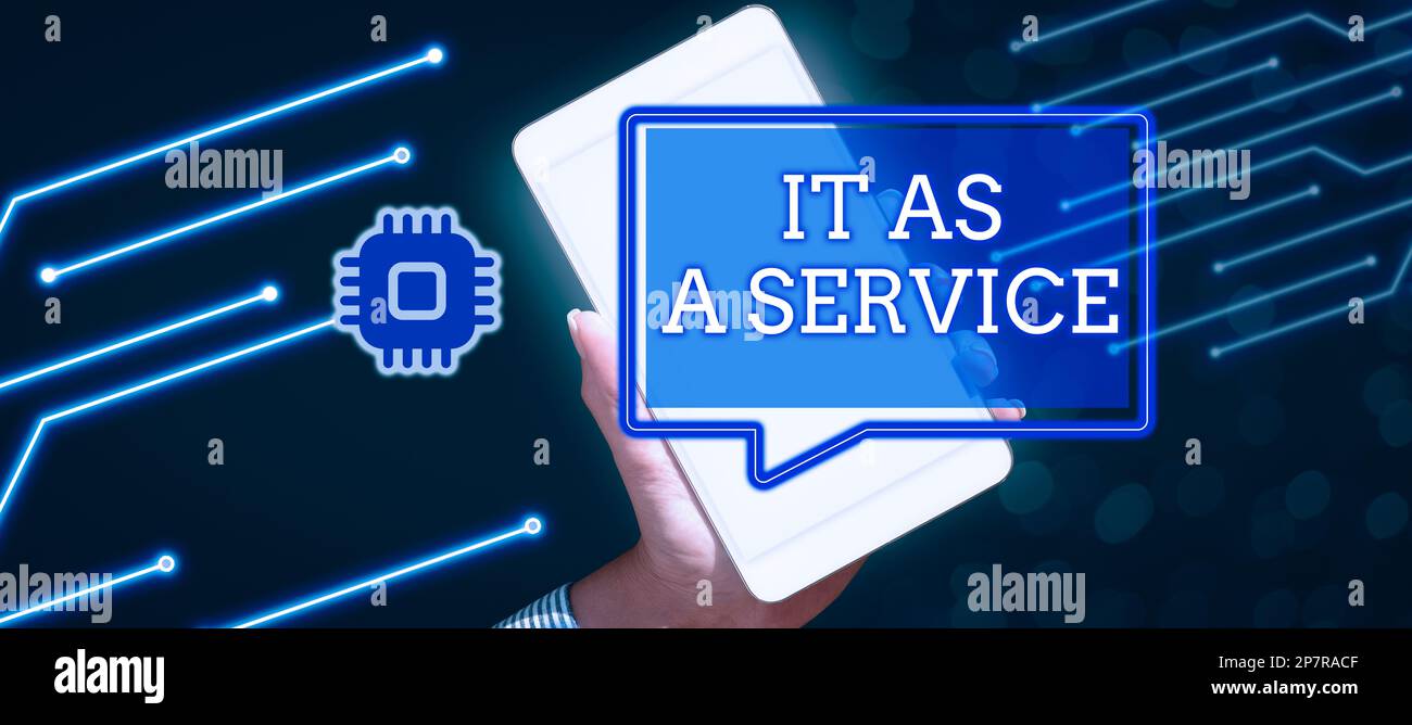 Conceptual display It As A Service. Business idea information ...