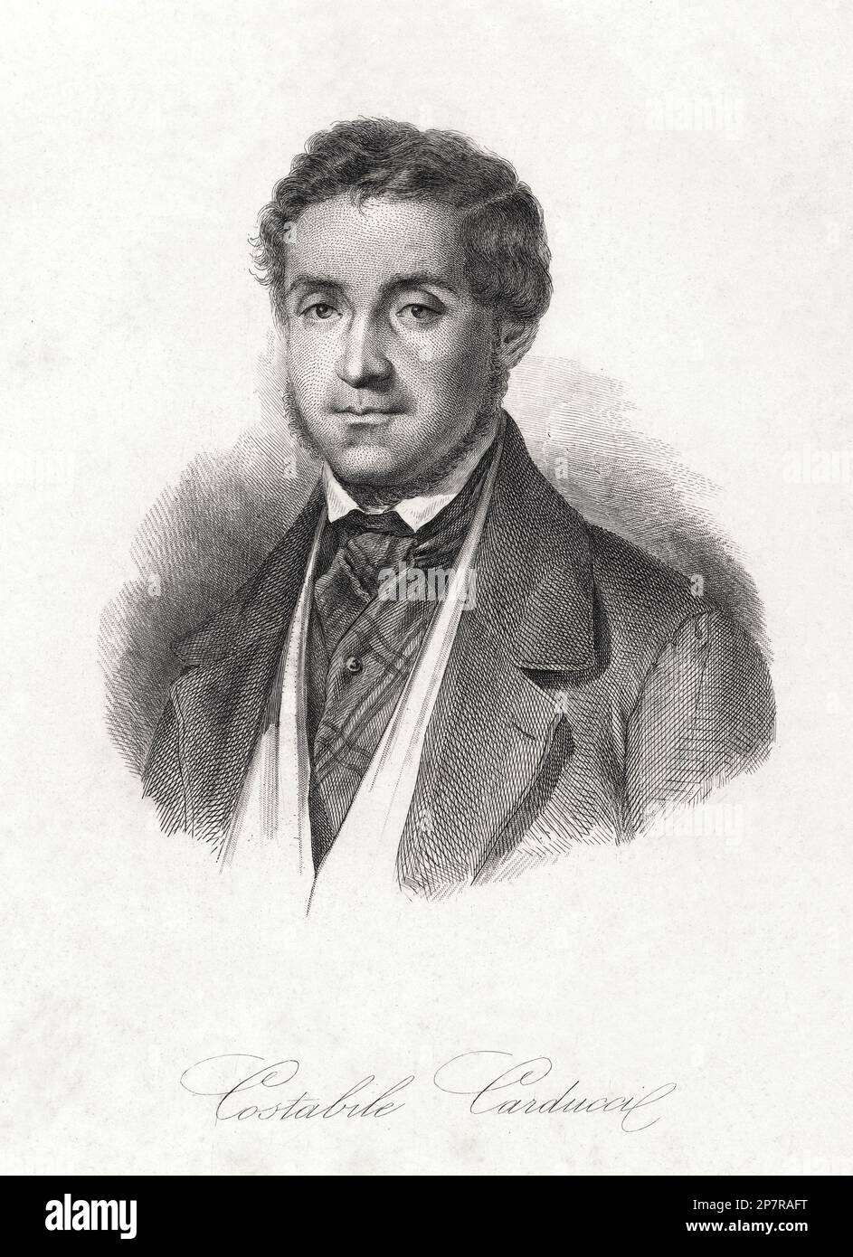 The italian politician COSTABILE CARDUCCI ( Ceglio , Salerno 1804 ...