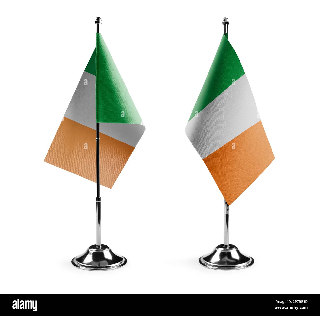 Small national flags of the Ireland on a white background Stock Photo ...