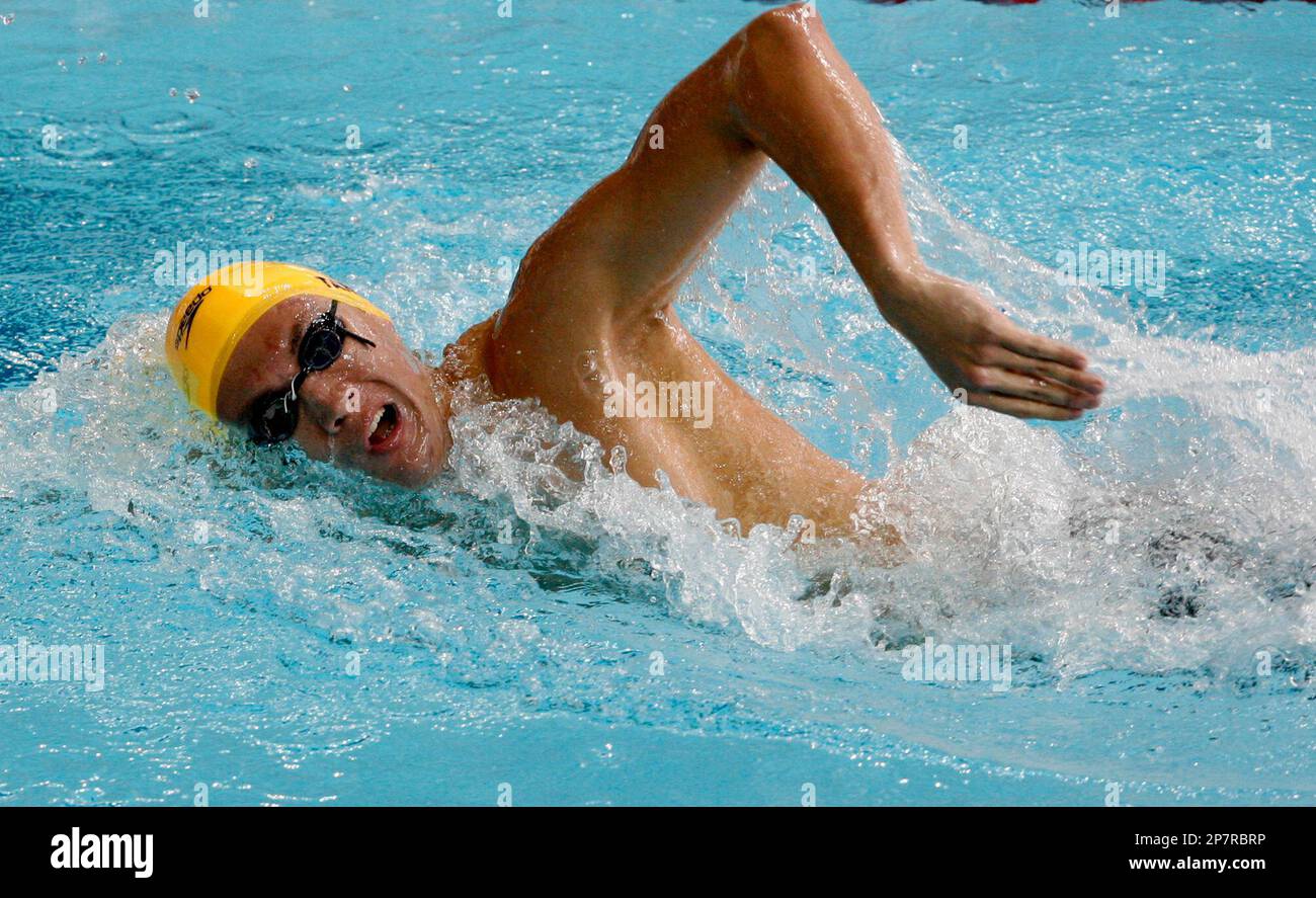Robert Hurley of Australia swims in the men's 1500-meter freestyle ...