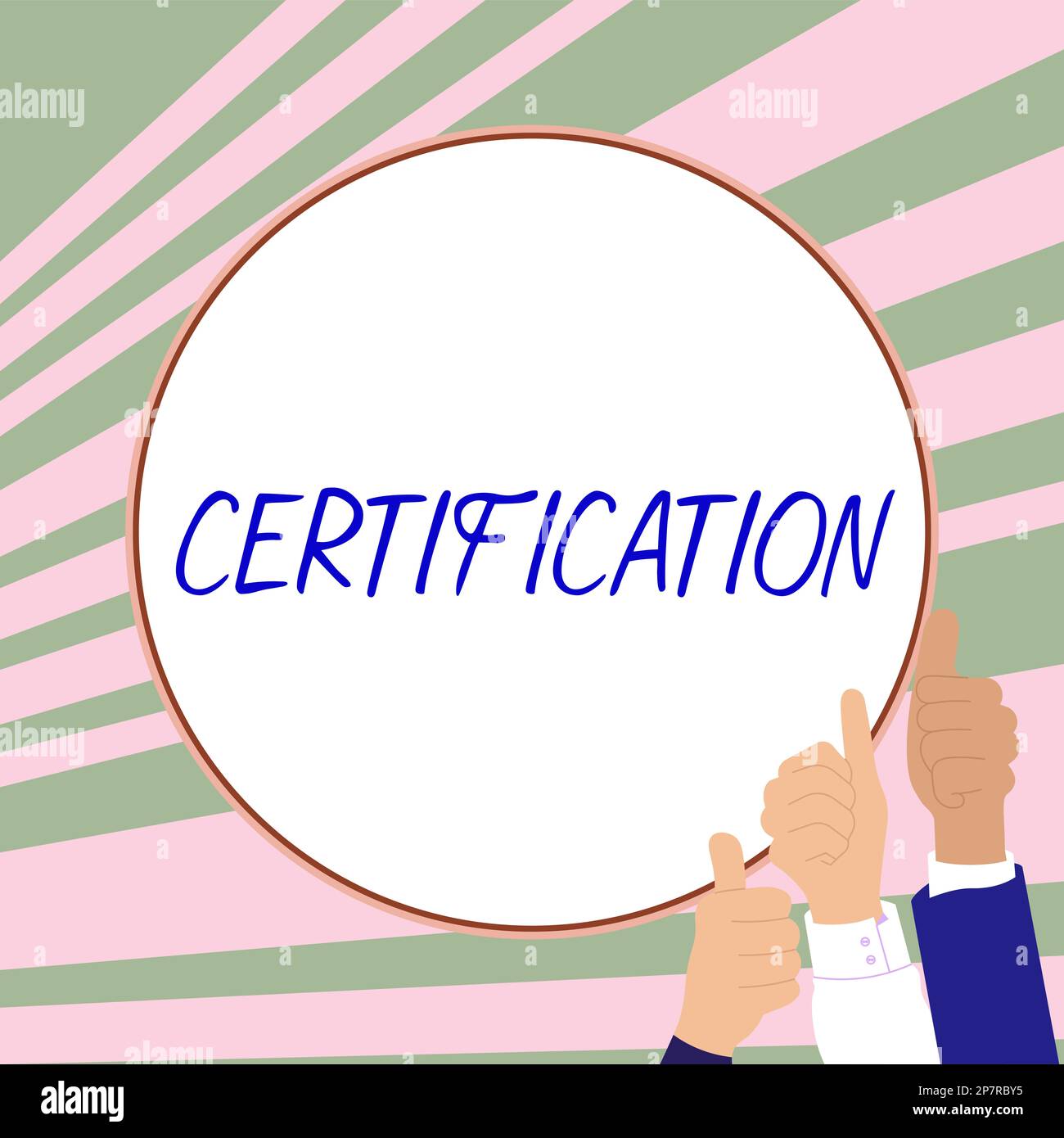 Text showing inspiration Certification. Business showcase Providing ...
